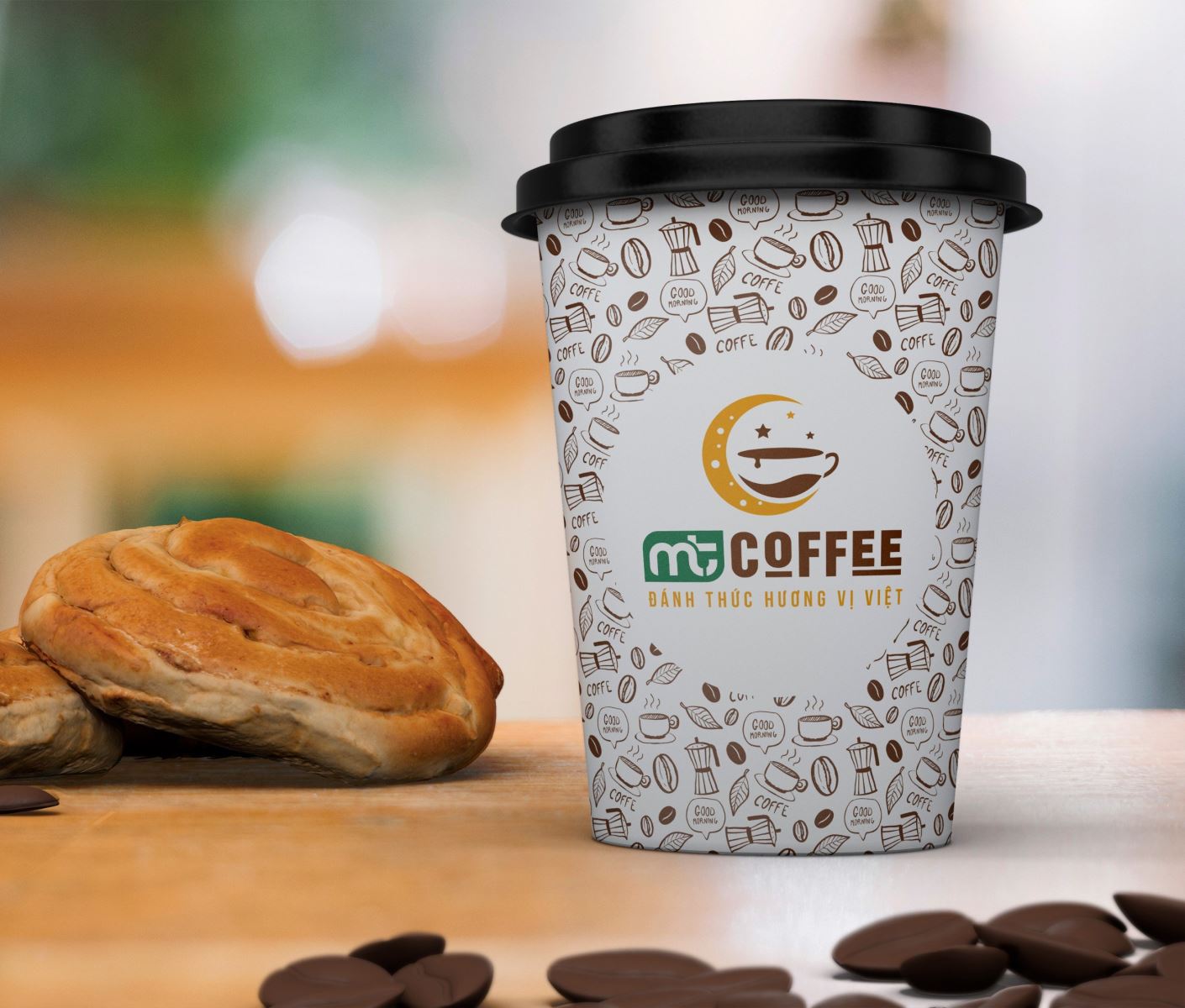 Thiết kế logo quán cafe chuyên nghiệp số 1 – MT Coffee - Bình Dương Media